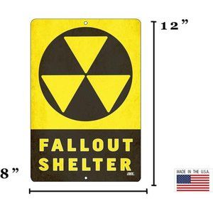 Wall Decor | Warning Nuclear Radiation Fallout Shelter Metal Tin Sign ...